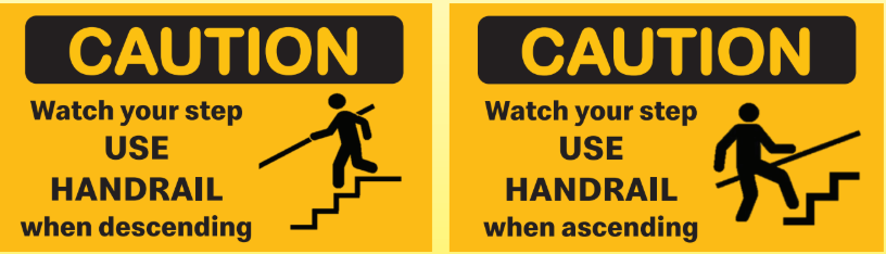 Stair Caution signages - 210mmx120mm – Wandry Signs